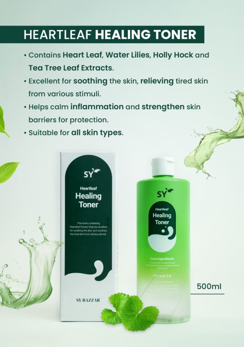 SY Heartleaf Healing Toner 500 ML | SY Bazzar